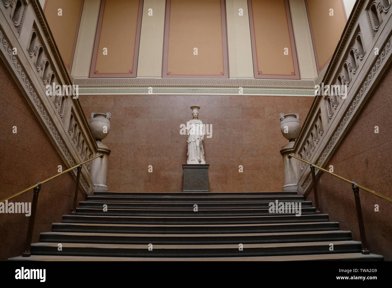 The marble Roman statue called the Townley Caryatid on display on the ...