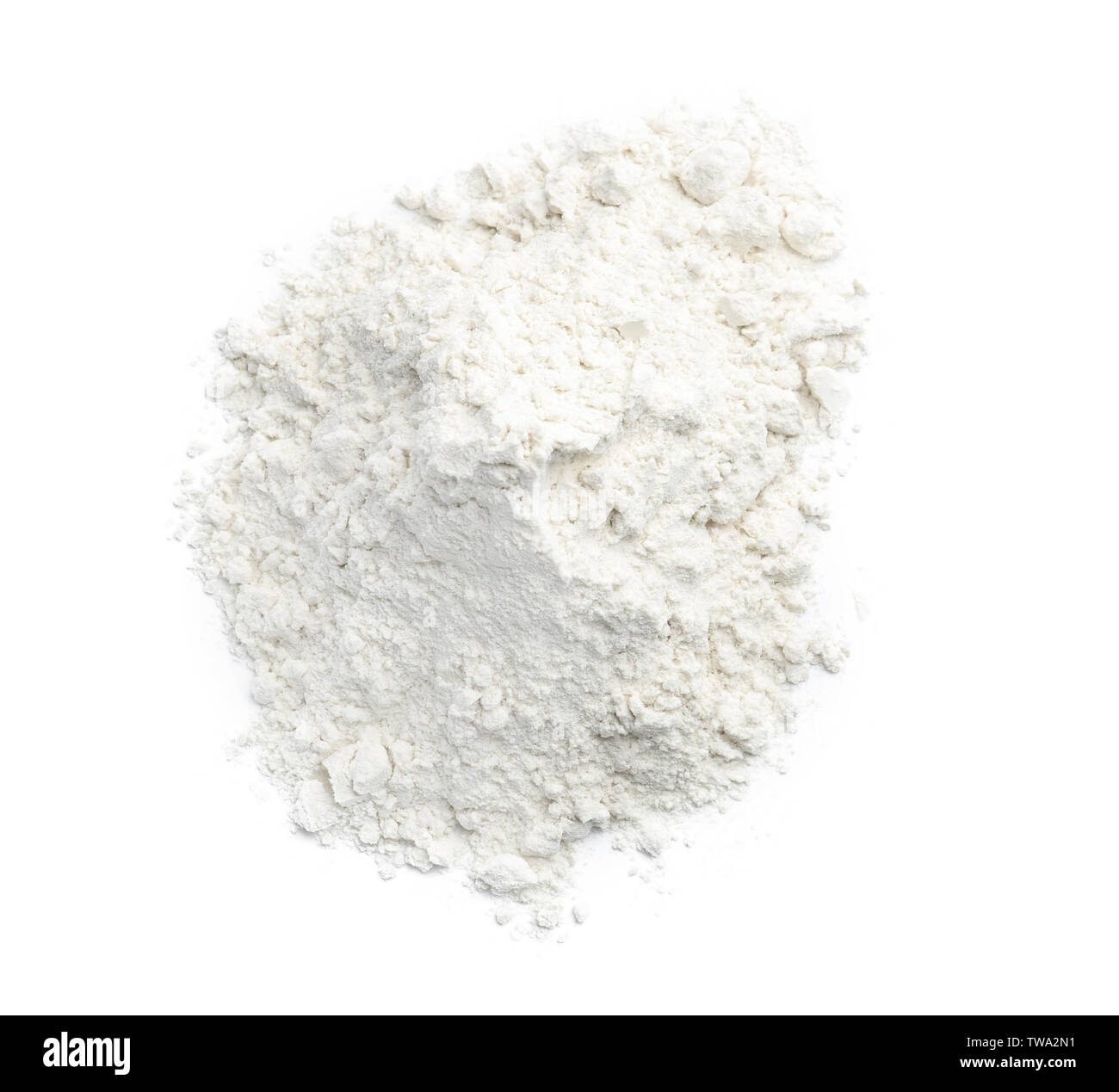 Heap of wheat flour on white background Stock Photo - Alamy