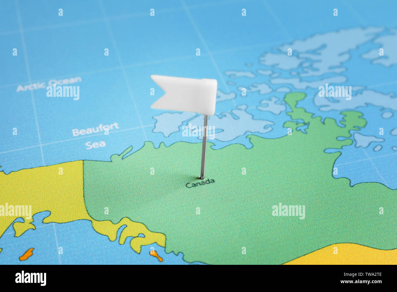 Flag to be pinned into map hi-res stock photography and images - Alamy