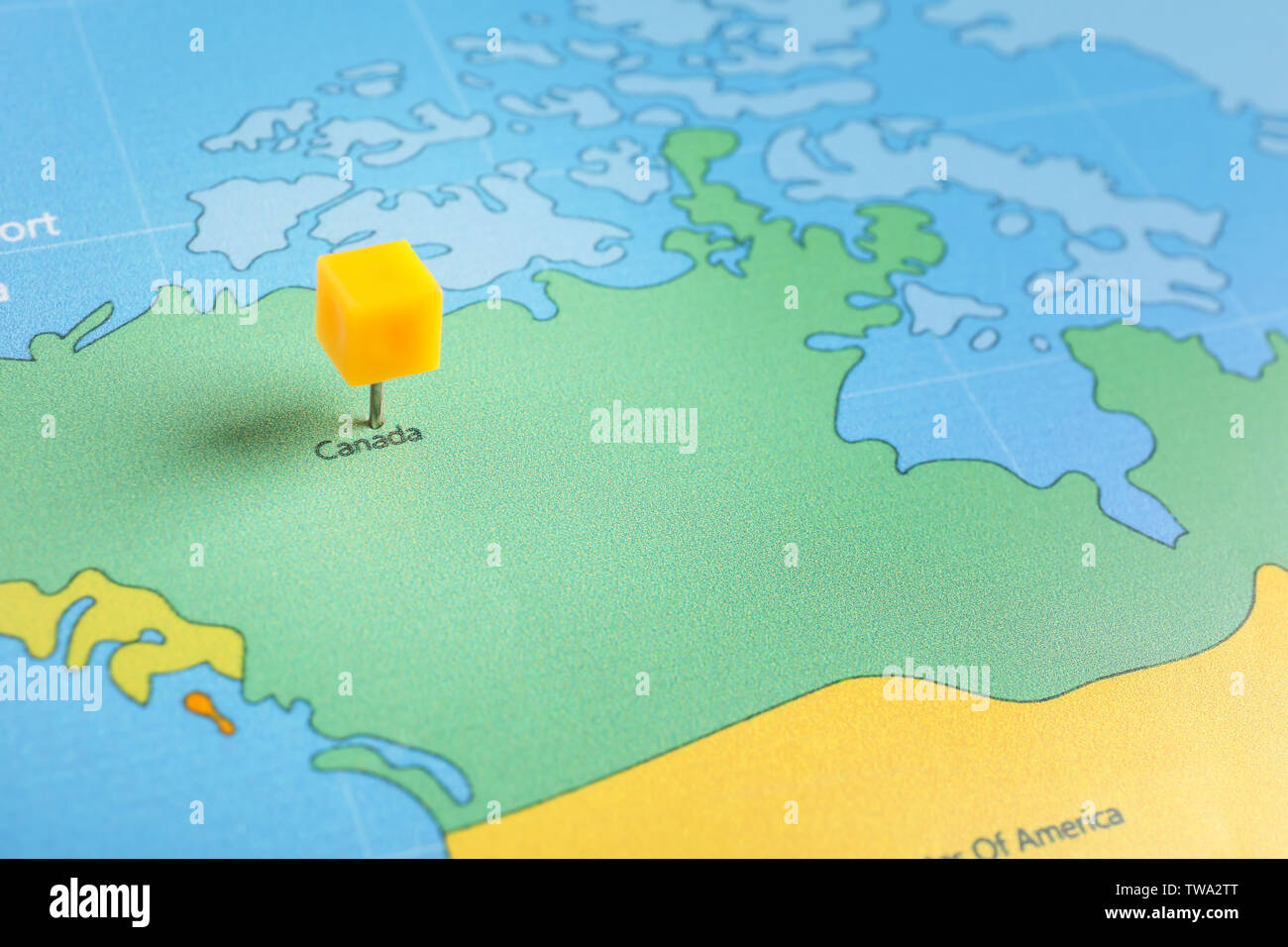 Canada map pin hi-res stock photography and images - Alamy