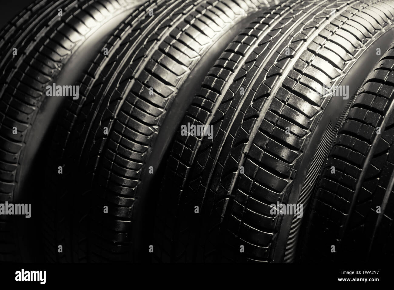 Car tires, closeup Stock Photo - Alamy