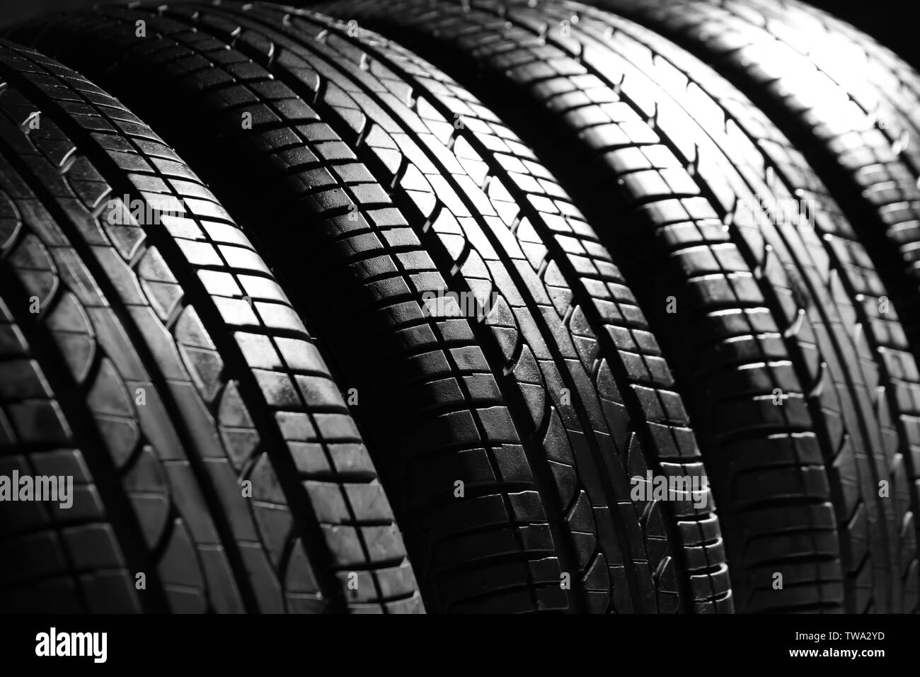 Car tires, closeup Stock Photo - Alamy
