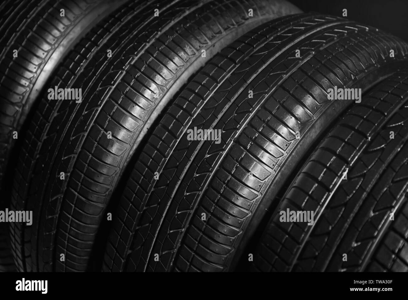 Car tires, closeup Stock Photo - Alamy