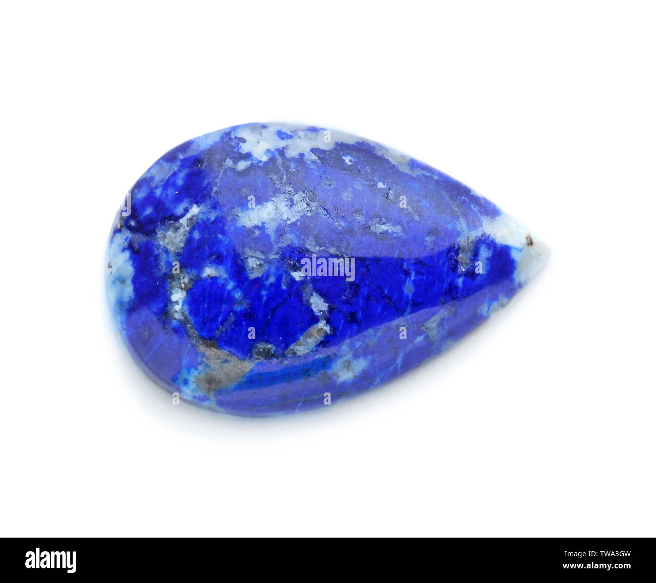 Natural lapis lazuli for jewellery on white background Stock Photo - Alamy