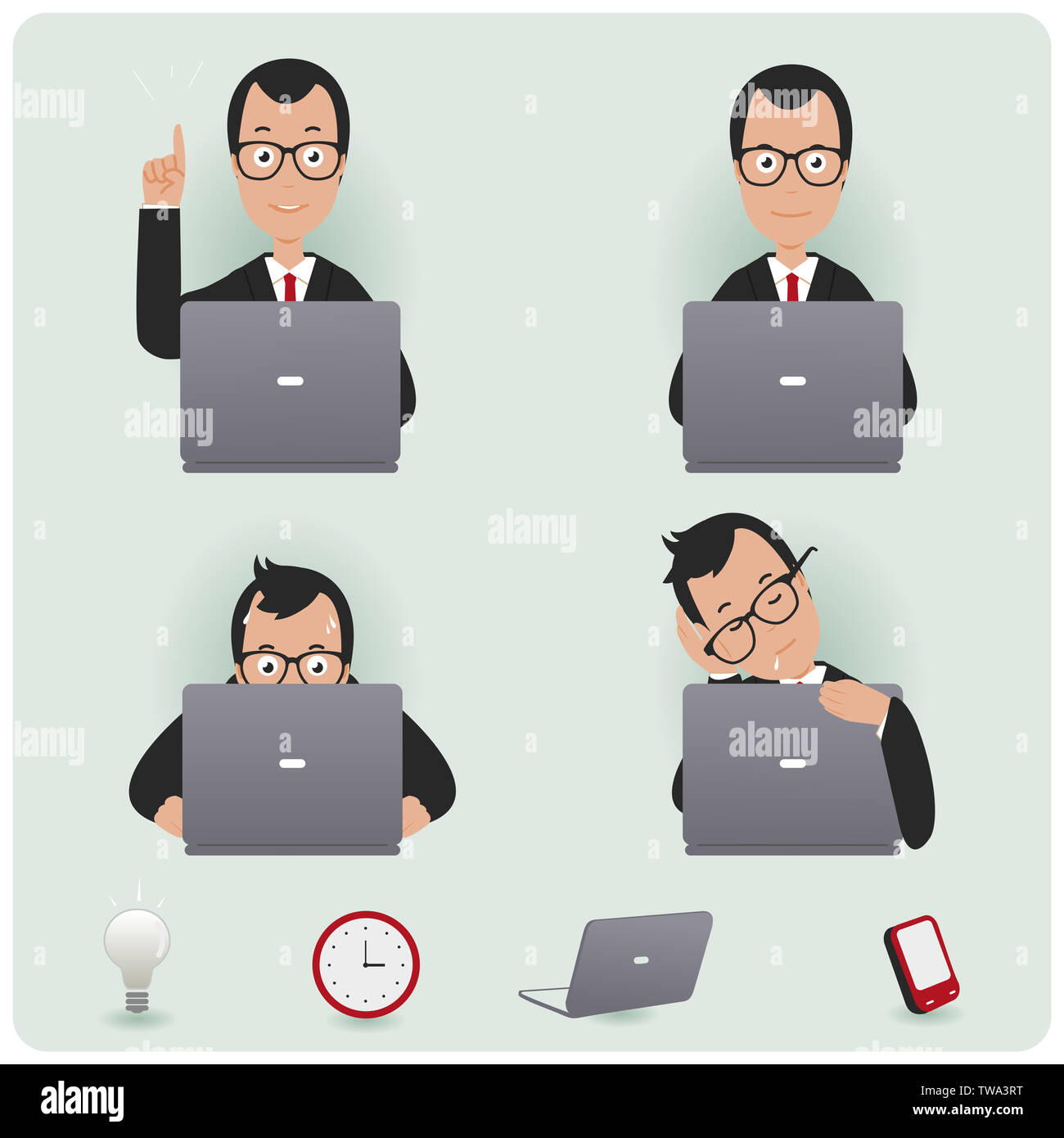 Businessman sweating hi-res stock photography and images - Alamy