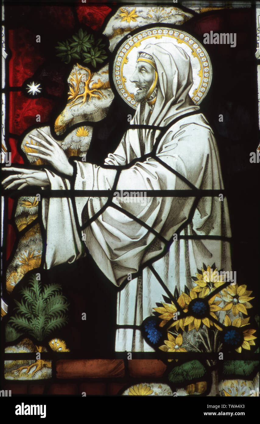 Stained glass window, Lazarus, St Mary the Virgin, Dedham, Suffolk, UK ...