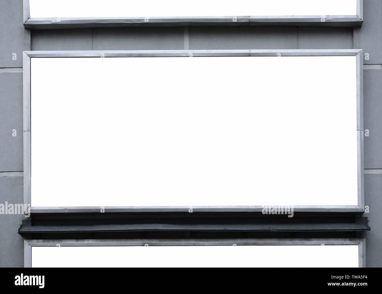 Blank advertising board on city building outdoors Stock Photo - Alamy