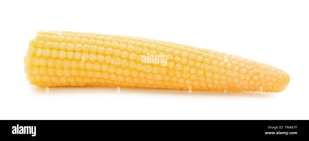 Fresh young baby corn on white background Stock Photo - Alamy