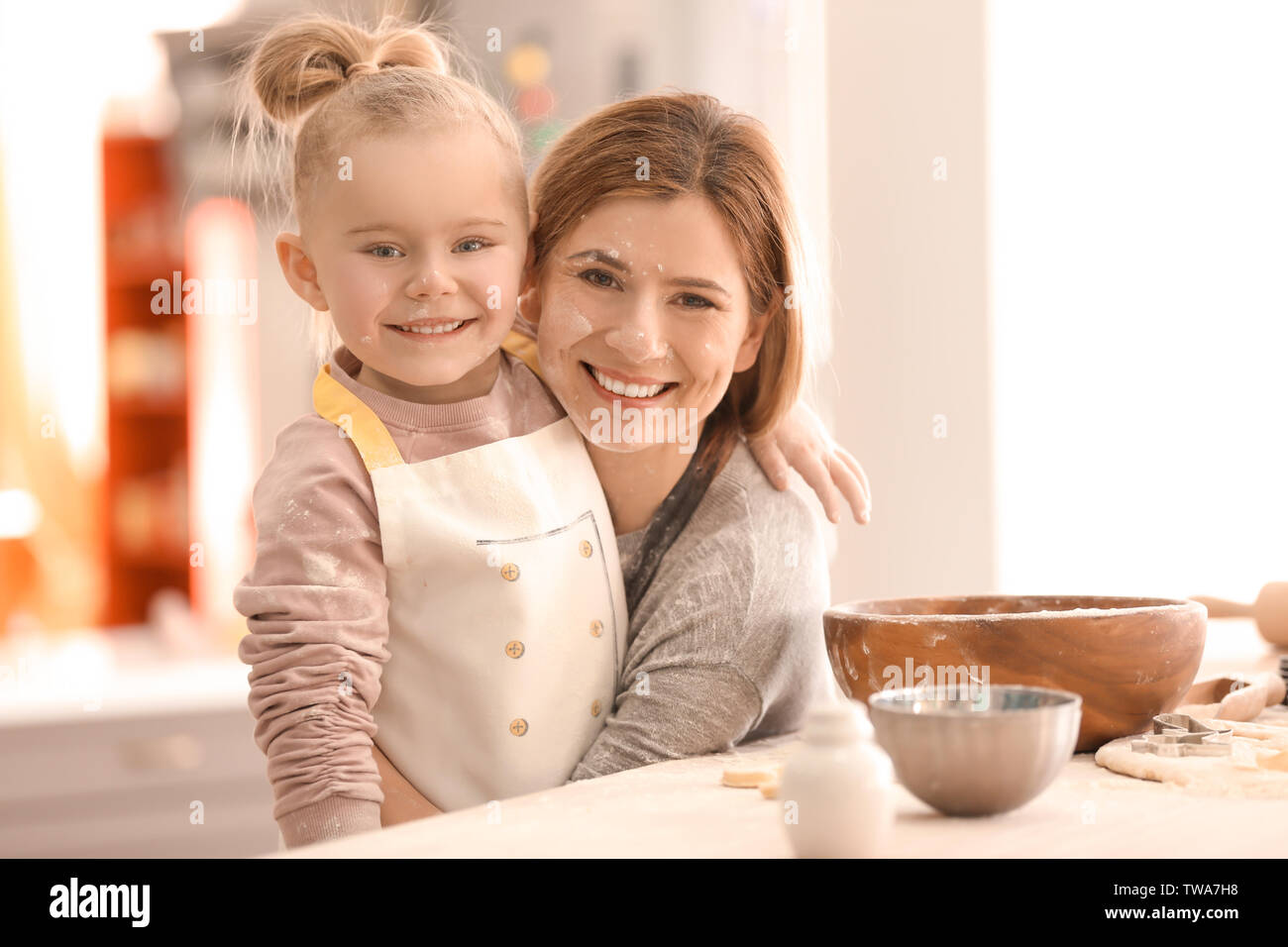 Young woman covered in flour hi-res stock photography and images - Alamy
