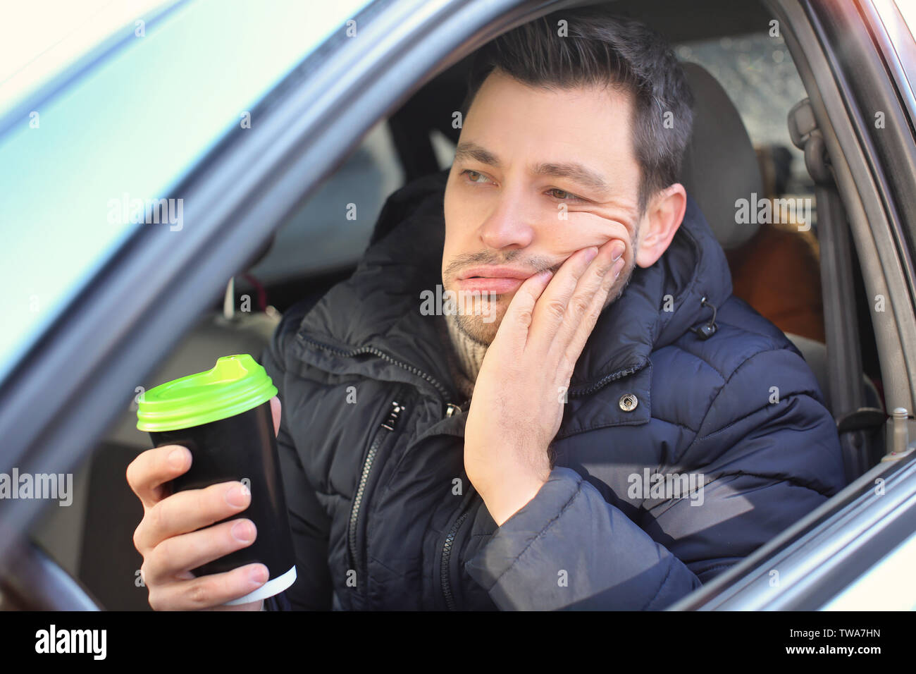Business man stuck in traffic jam hi-res stock photography and images ...