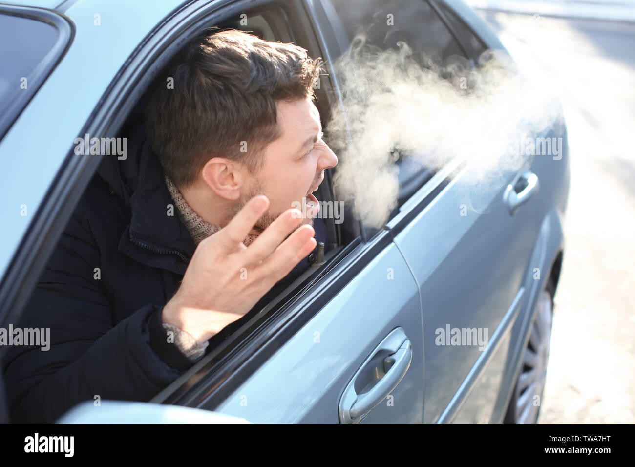Business man stuck in traffic jam hi-res stock photography and images ...