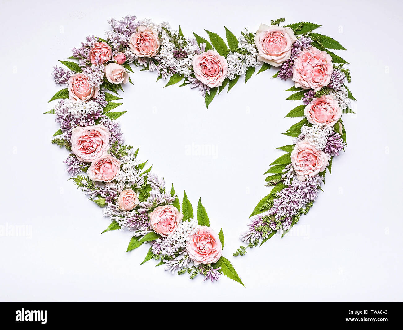 Heart Shaped Flower Border 5,654 Floral Wreath Heart Shaped Stock