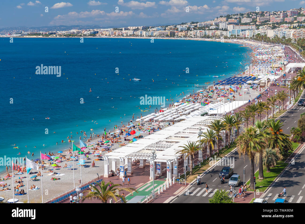 City beach french riviera hi-res stock photography and images - Alamy