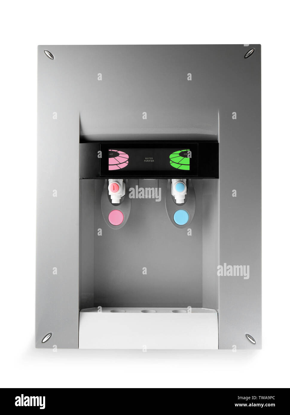 Modern water cooler on white background Stock Photo - Alamy