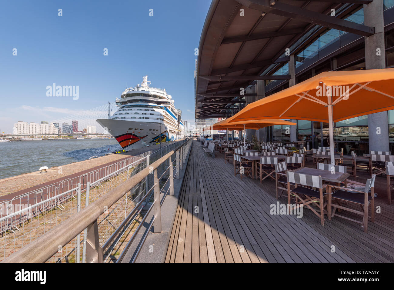 Rotterdam, Netherlands - April 18, 2019 : Aidamar cruise ship from the ...