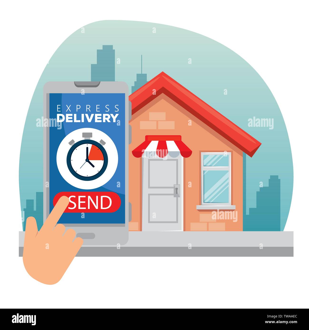 House distribution Stock Vector Images - Alamy