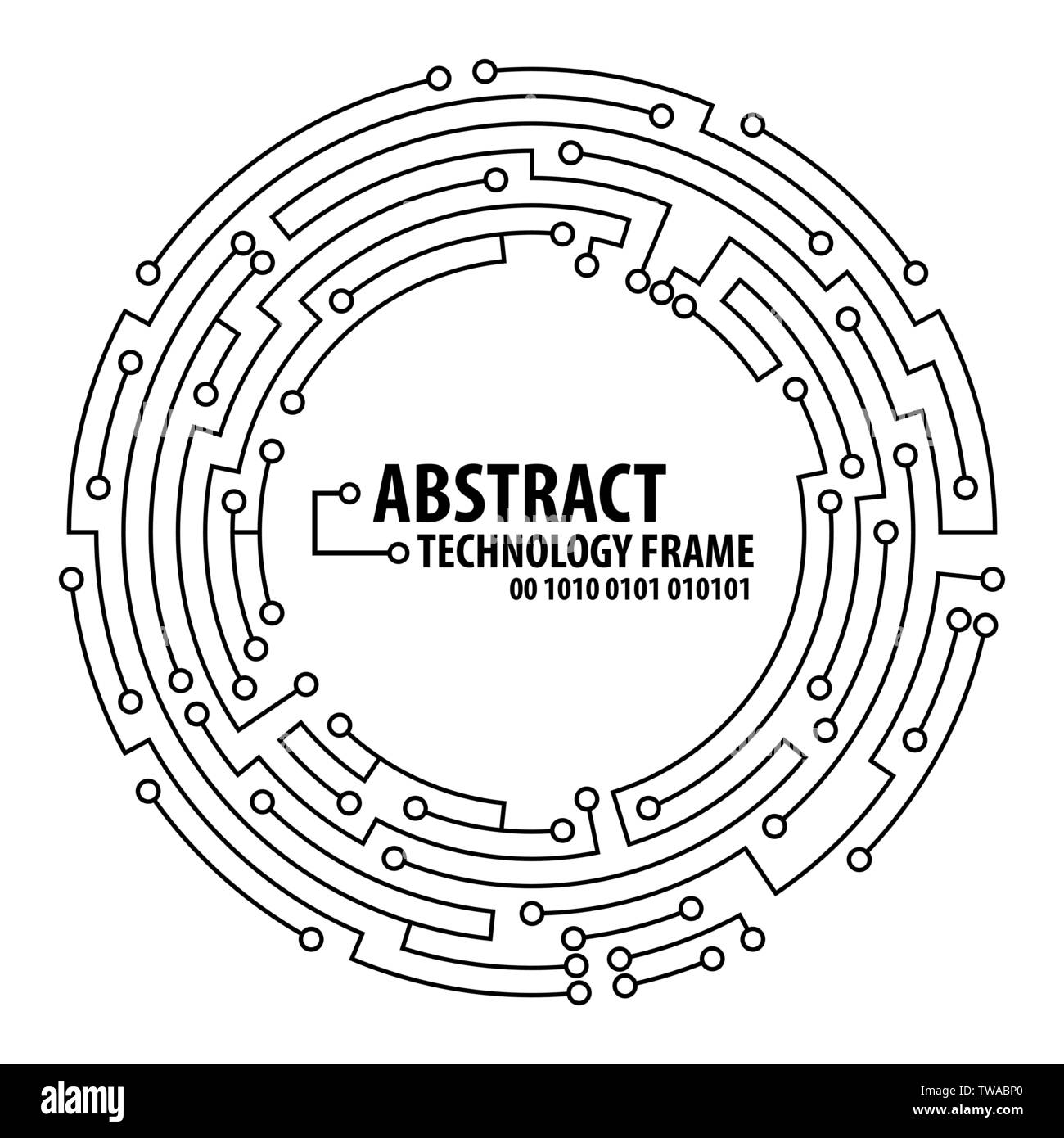 Abstract technology round frame Stock Vector Image & Art - Alamy