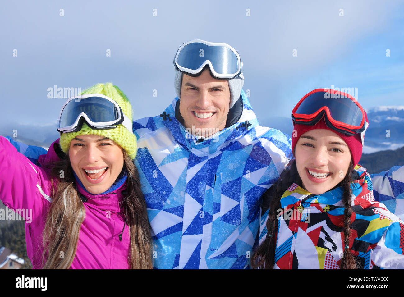 Portrait woman friends resort hi-res stock photography and images - Alamy