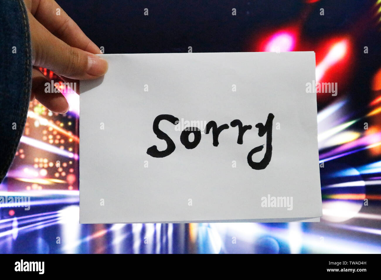 Sorry Apologize High Resolution Stock Photography and Images - Alamy