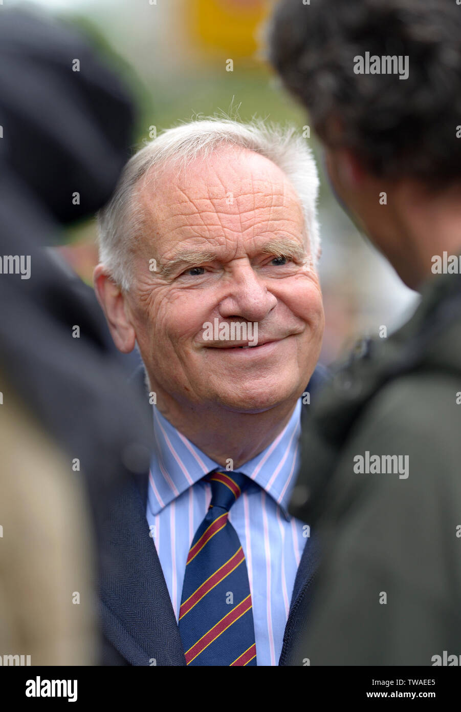 Jeffrey Archer / Lord Archer of Weston-super-Mare, being interviewed ...
