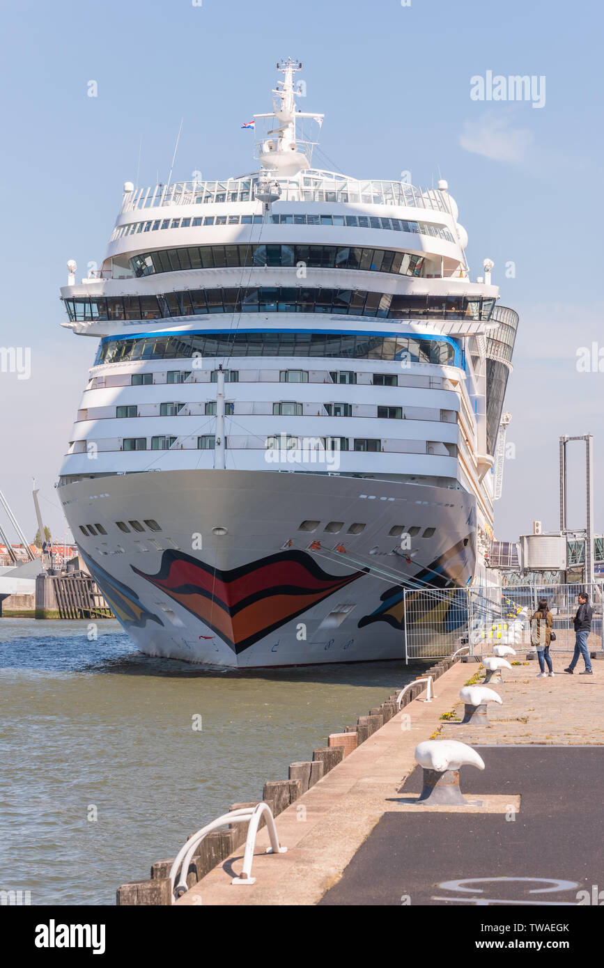 Rotterdam, Netherlands - April 18, 2019 : Aidamar cruise ship from the ...