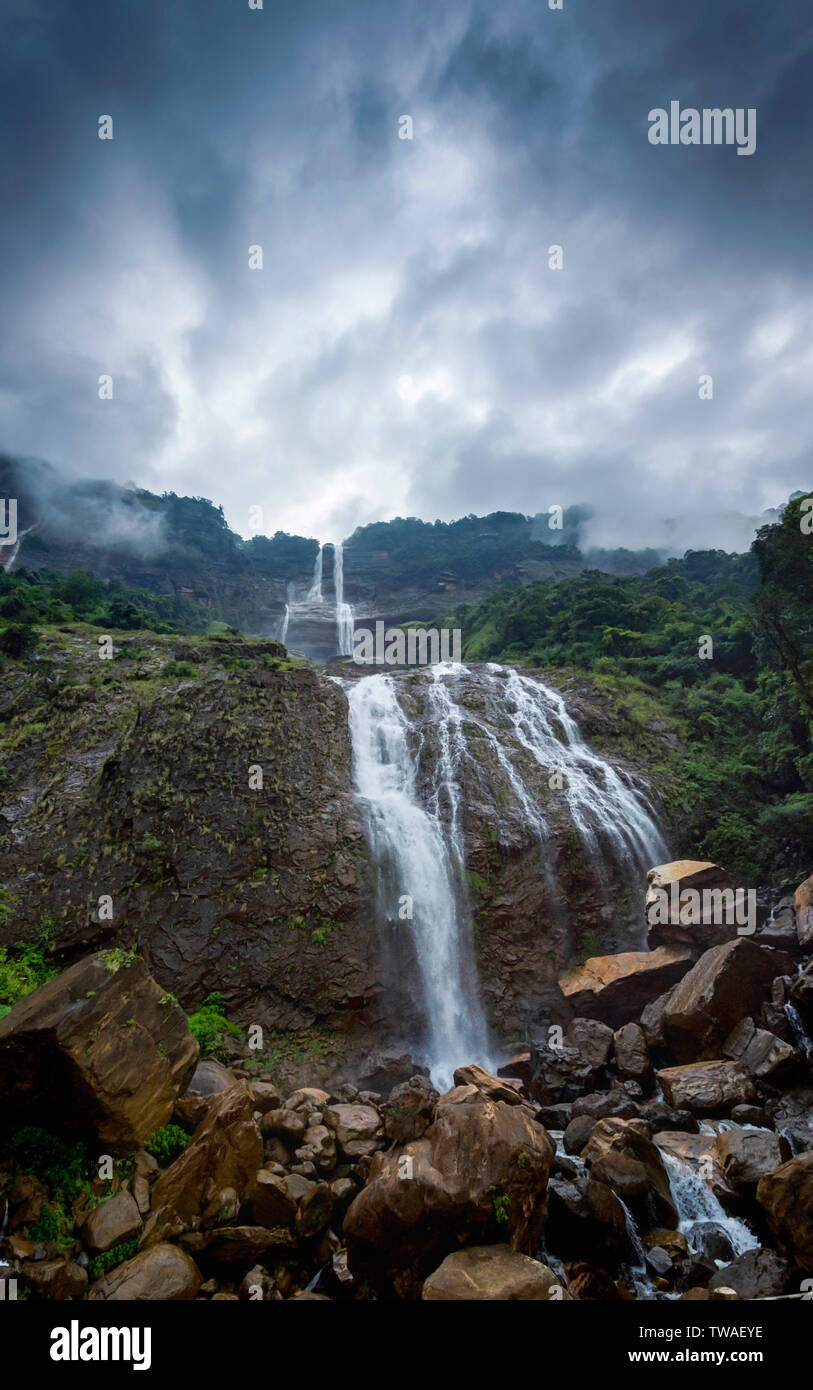 Kynrem falls, Meghalaya, India Stock Photo - Alamy