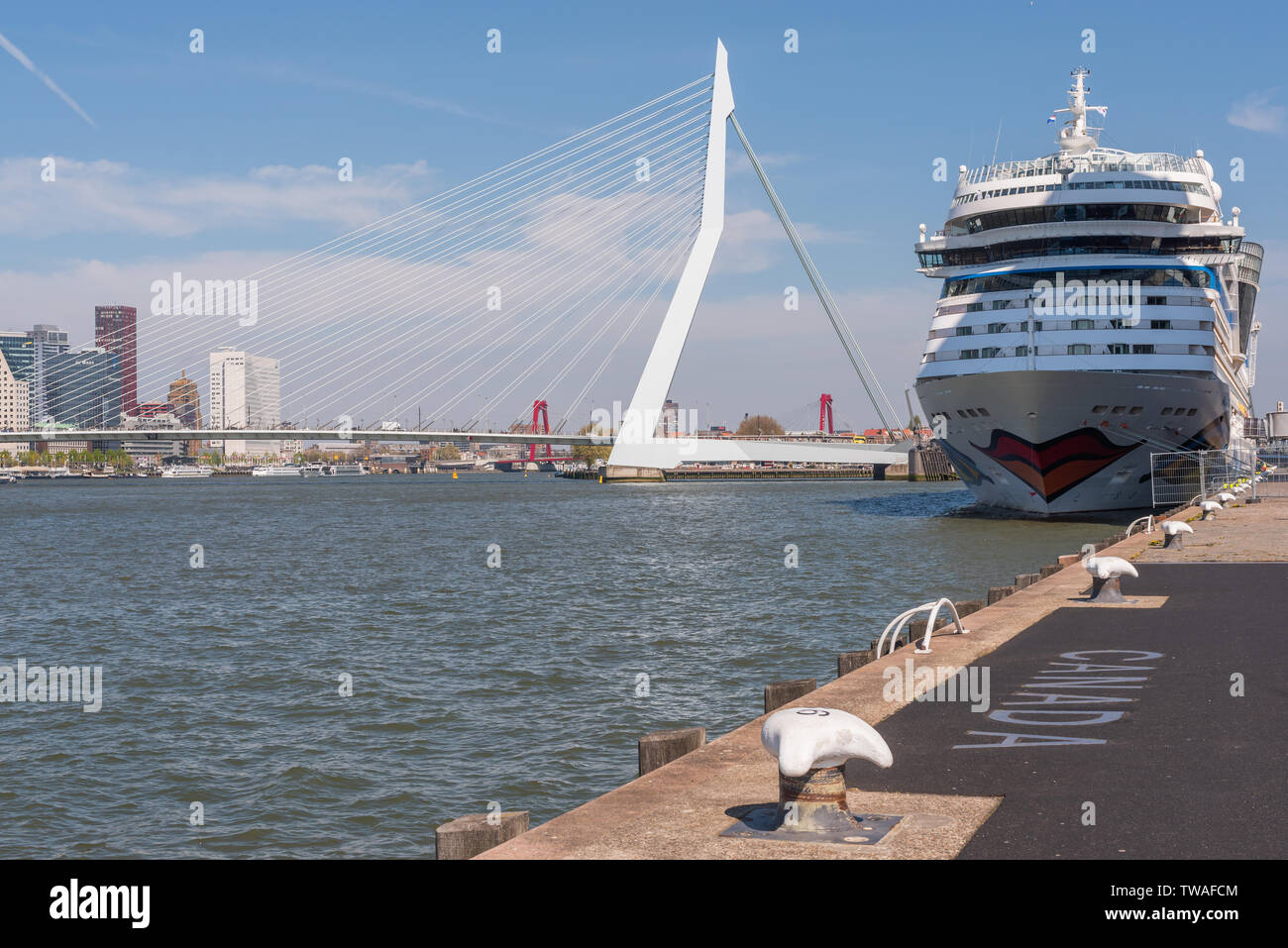 Rotterdam, Netherlands - April 18, 2019 : Aidamar cruise ship from the ...