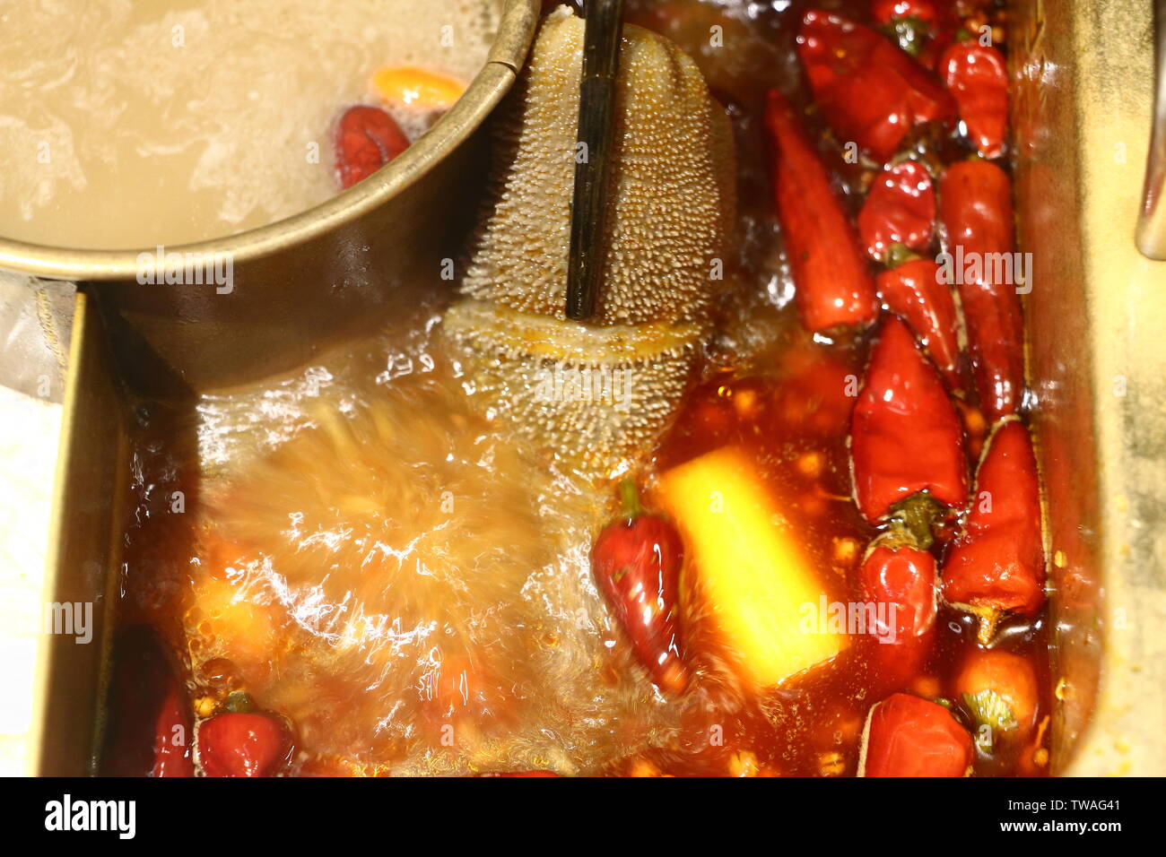 Hot pot, rinse meat Stock Photo - Alamy