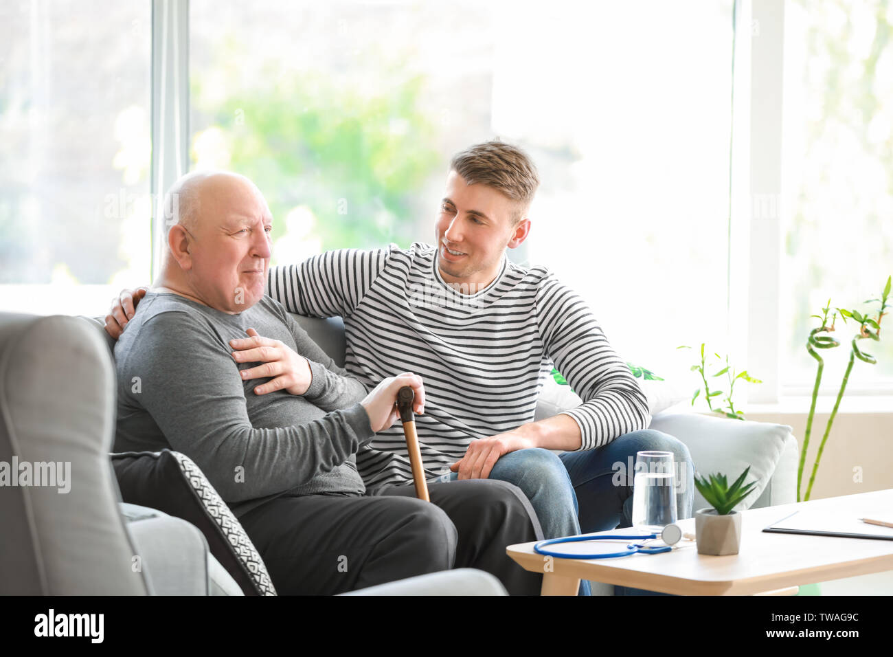 Family member caregiver elderly hi-res stock photography and images - Alamy