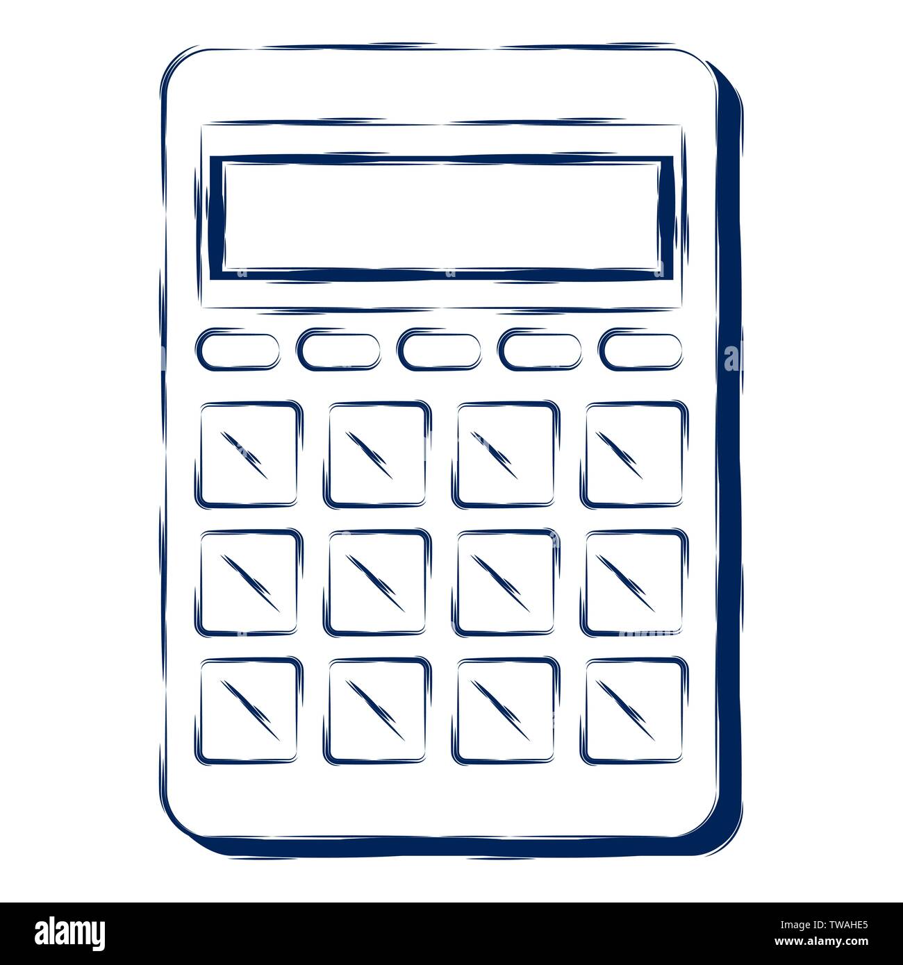 calculator math device isolated icon Stock Vector Image & Art - Alamy