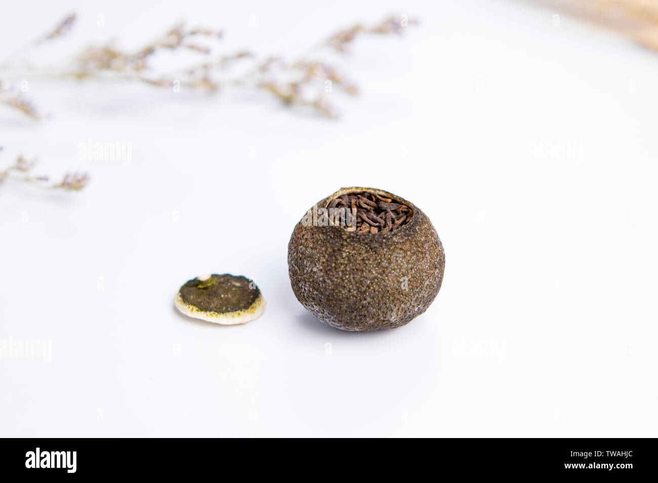 Pu'er Tuo tea green tangerine tea Stock Photo - Alamy