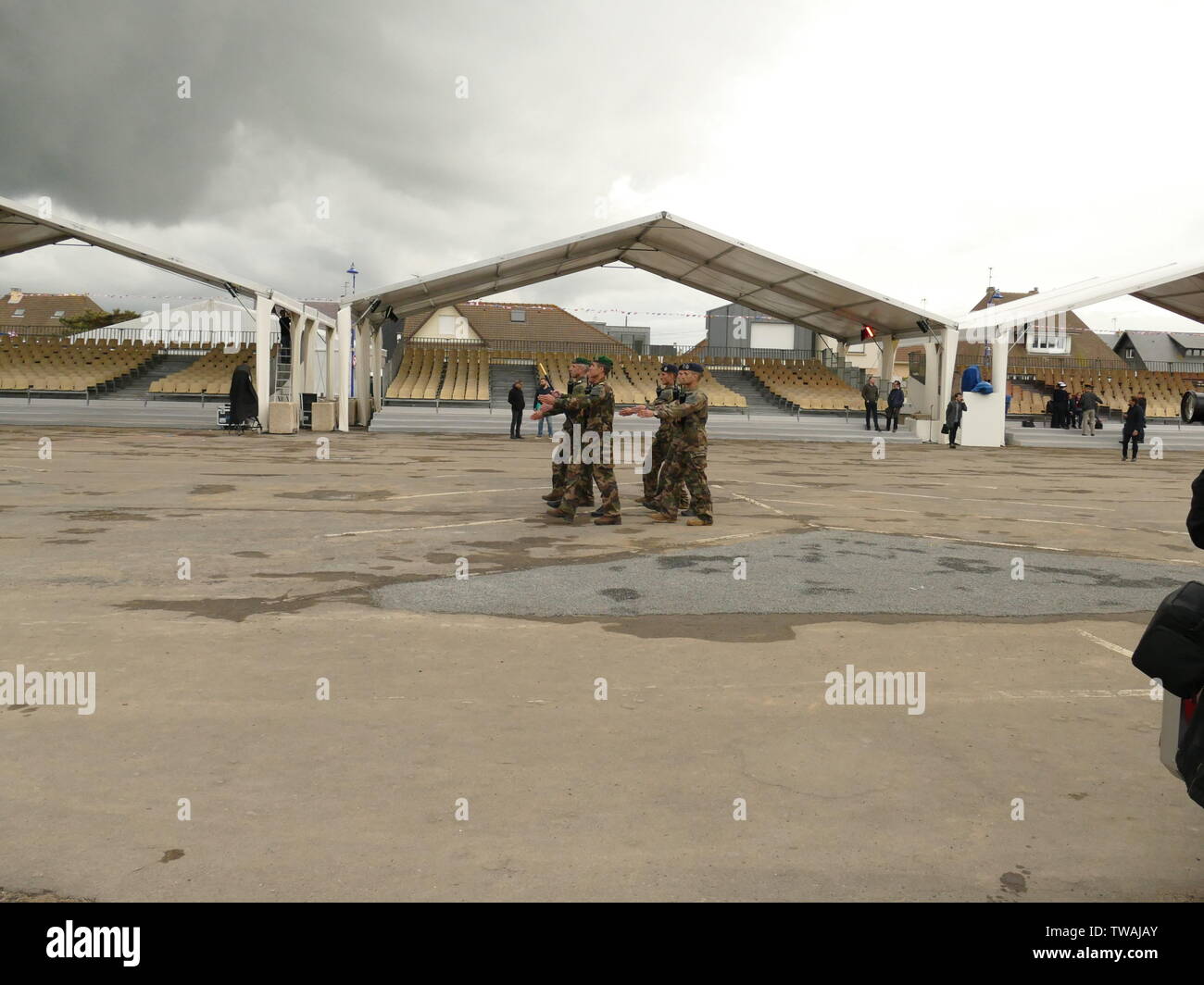 Le 05 06 19 les détachements militaires qui participent le 06 juin à la ...