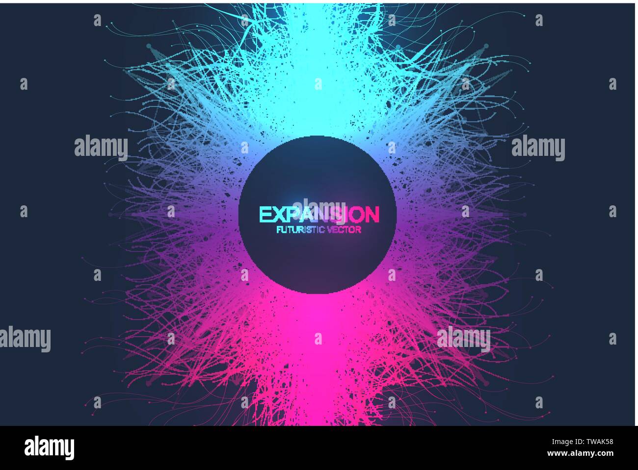 Geometric abstract background expansion of life. Colorful explosion ...
