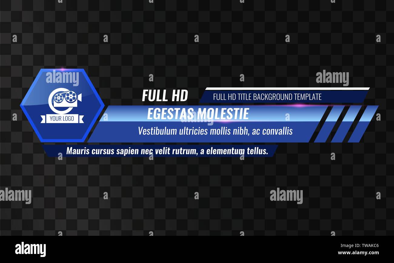 Unique Video headline title or lower third template. Vector ...