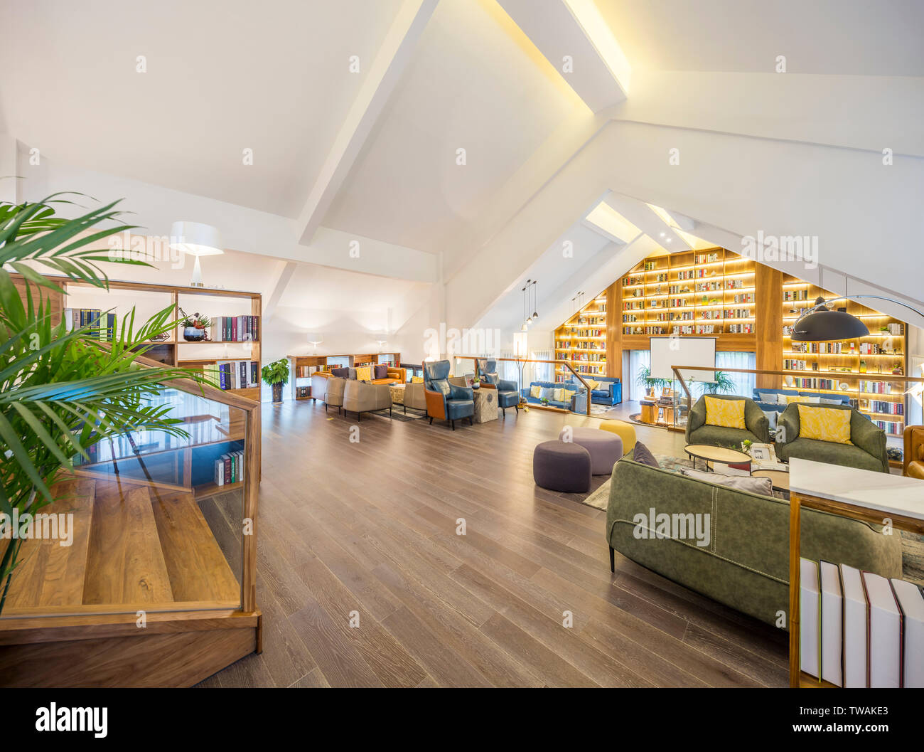 Design of interior design space of model room in modern living room ...