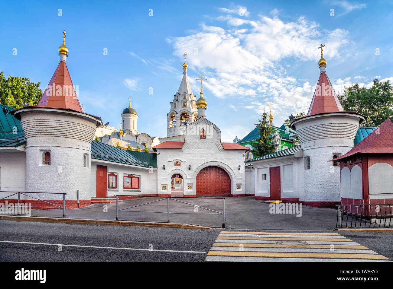 Gate of Temple of St. Nicetas the Martyr on Shvivaya Hill beyond Yauza ...