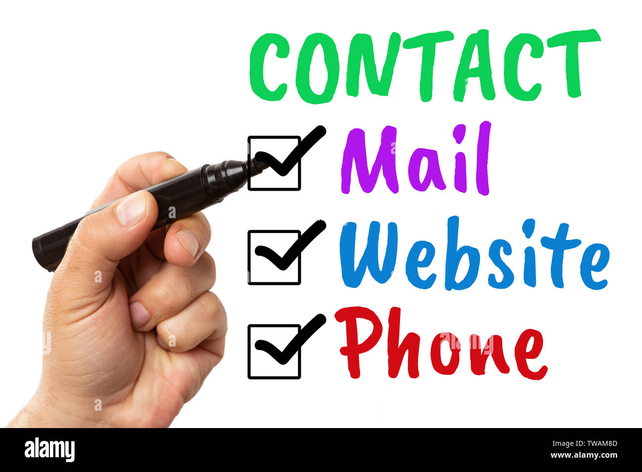 Person checking email Cut Out Stock Images & Pictures - Alamy