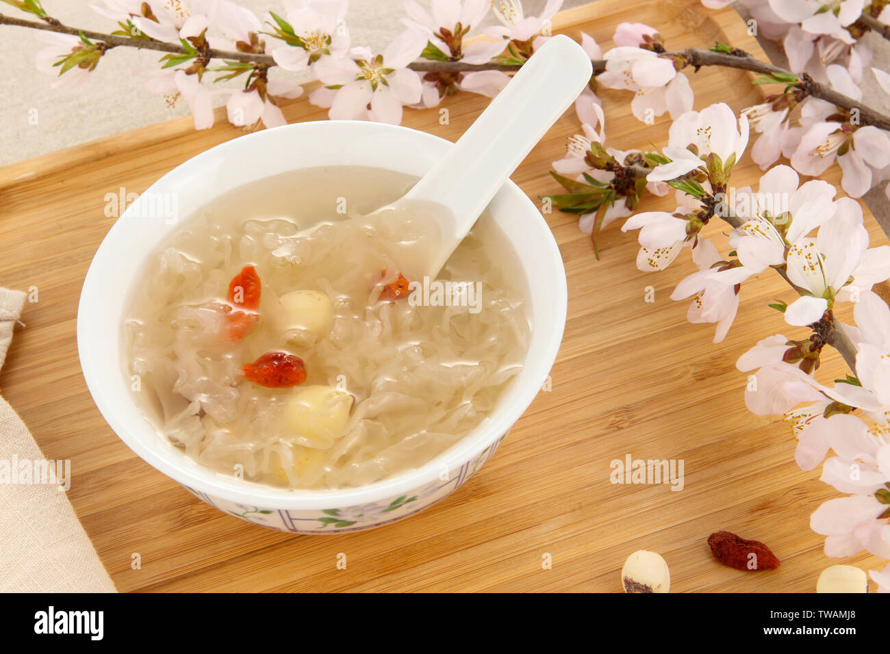 Lotus seed silver ear soup Stock Photo - Alamy