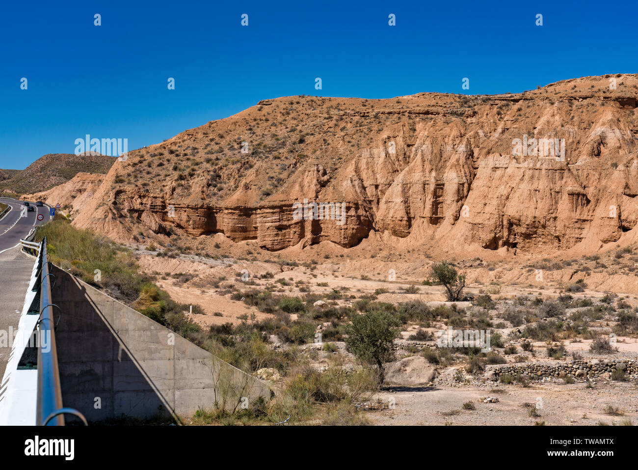 Tabernas desert, in spanish Desierto de Tabernas, Andalusia, Spain ...