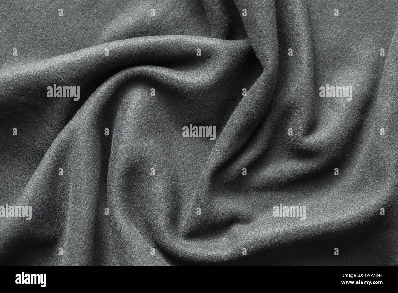 Background texture of dark gray fleece sheet, soft napped insulating ...
