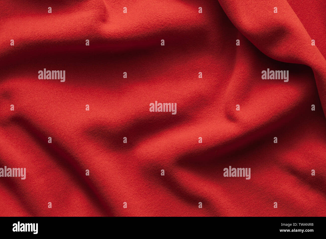 Background texture of red fleece sheet, soft napped insulating fabric ...