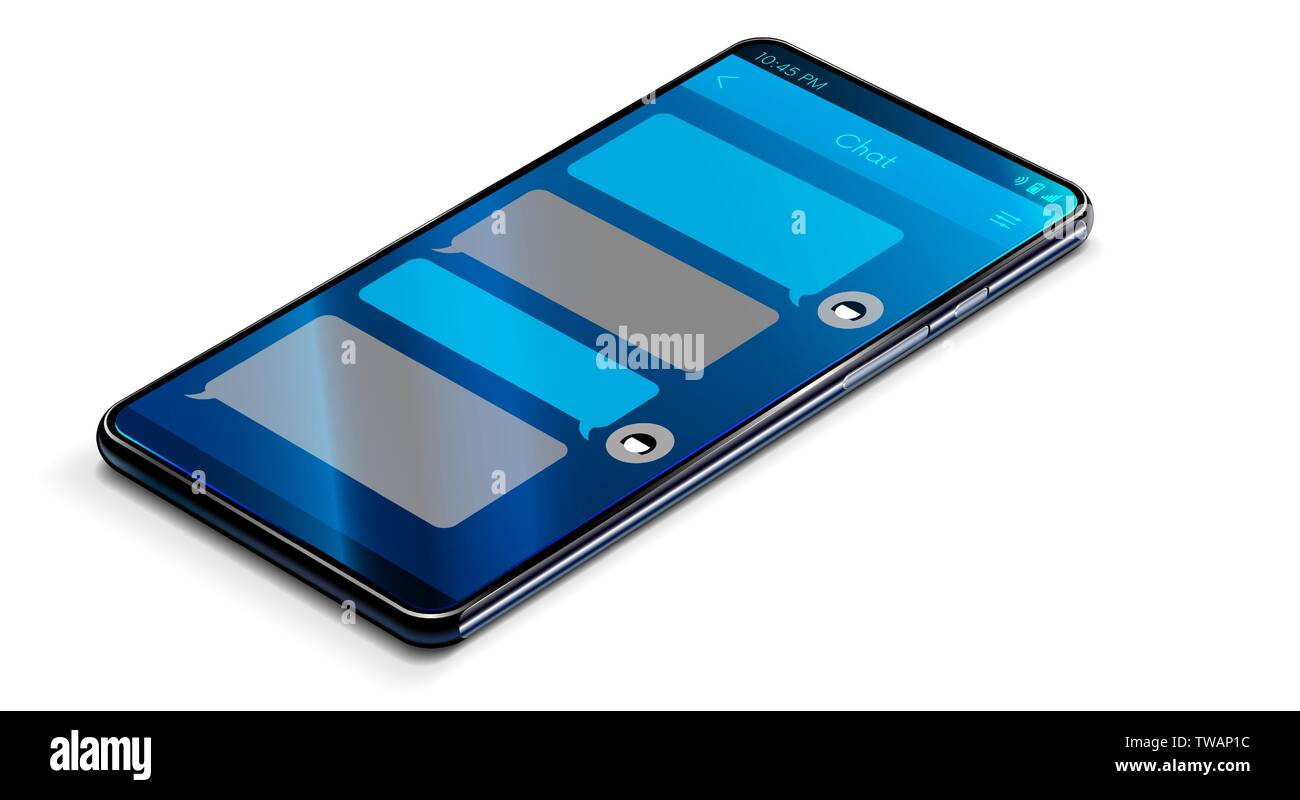 3d smartphone social media bubbles Stock Vector Images - Alamy