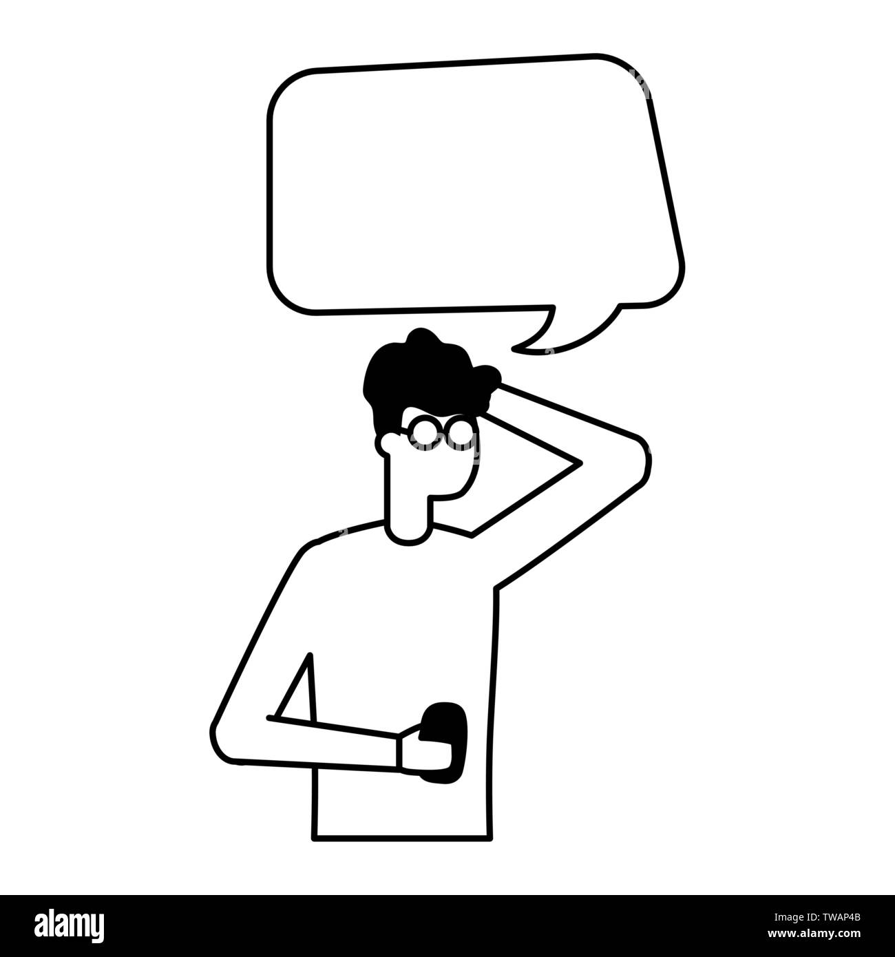 Cartoon man guy talk funny hi-res stock photography and images - Alamy