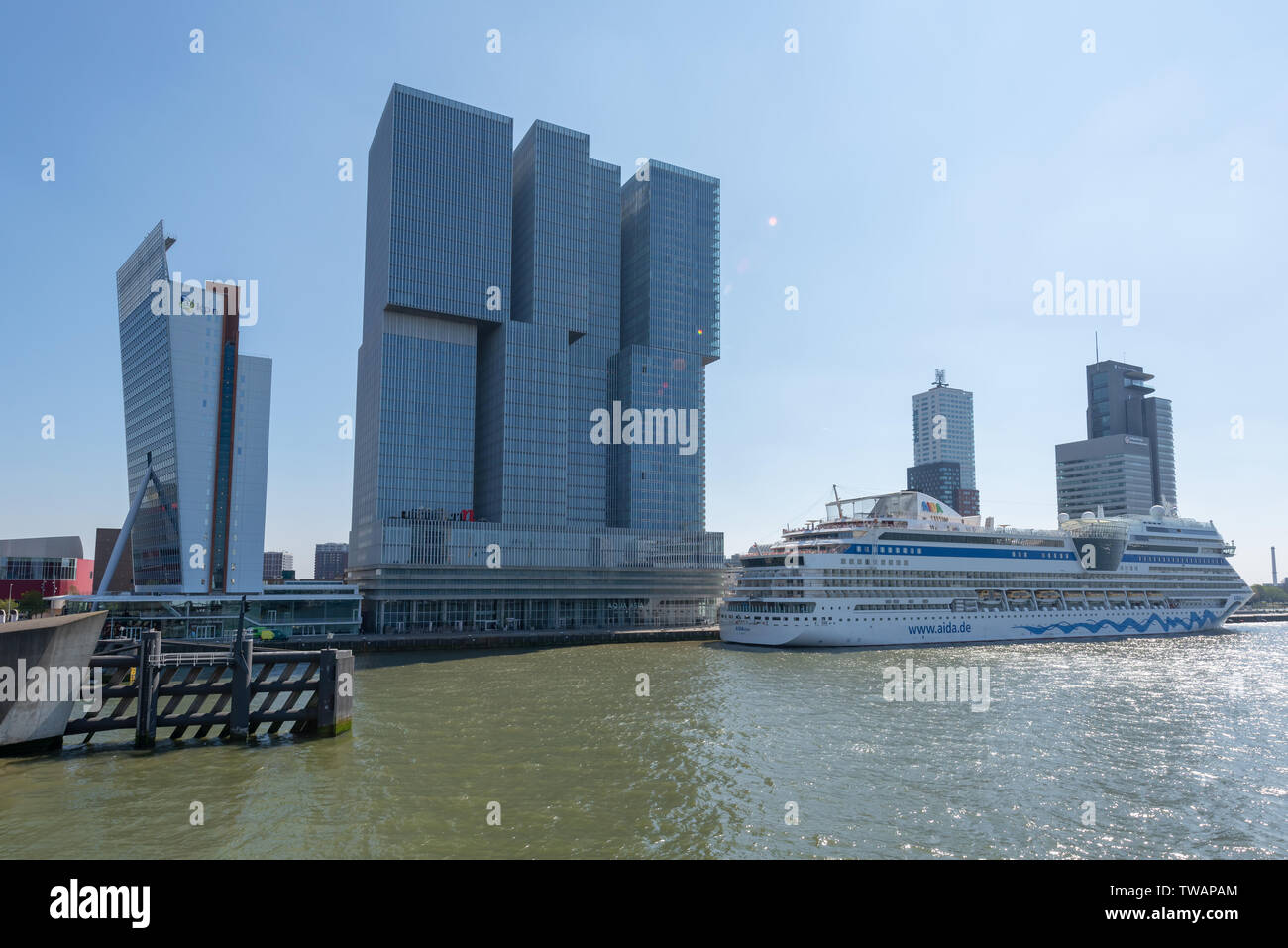 Rotterdam, Netherlands - April 18, 2019 : Aidamar cruise ship from the ...