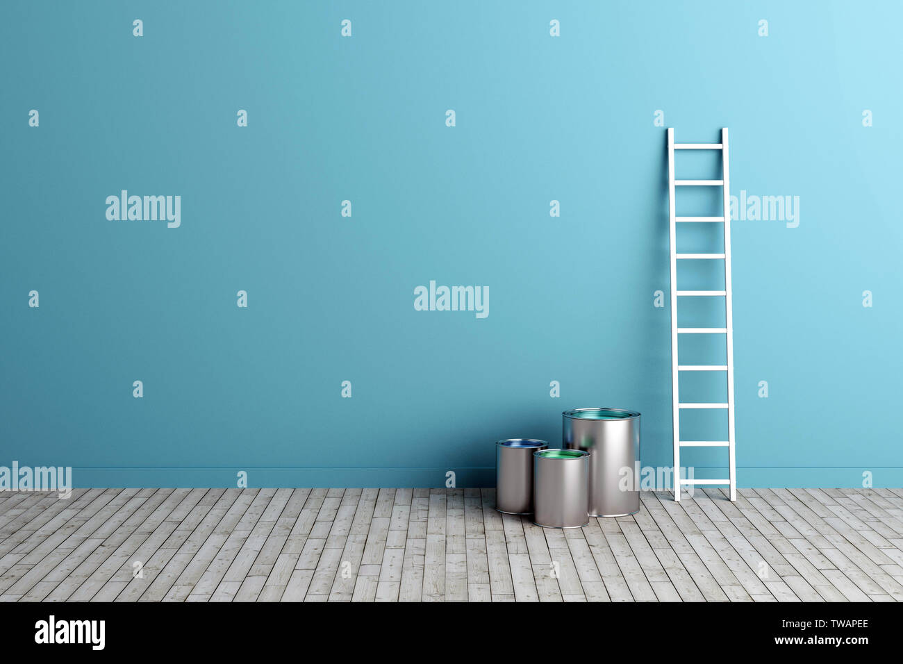 Empty room with modern minimalism with family in hi-res stock ...