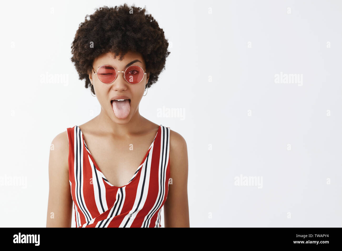 Wink female hi-res stock photography and images - Alamy