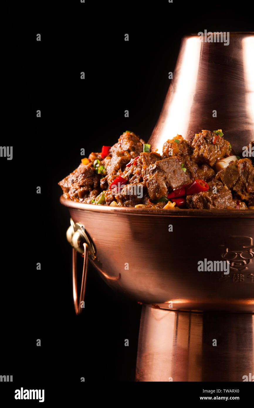 Beef carbon pot Stock Photo - Alamy