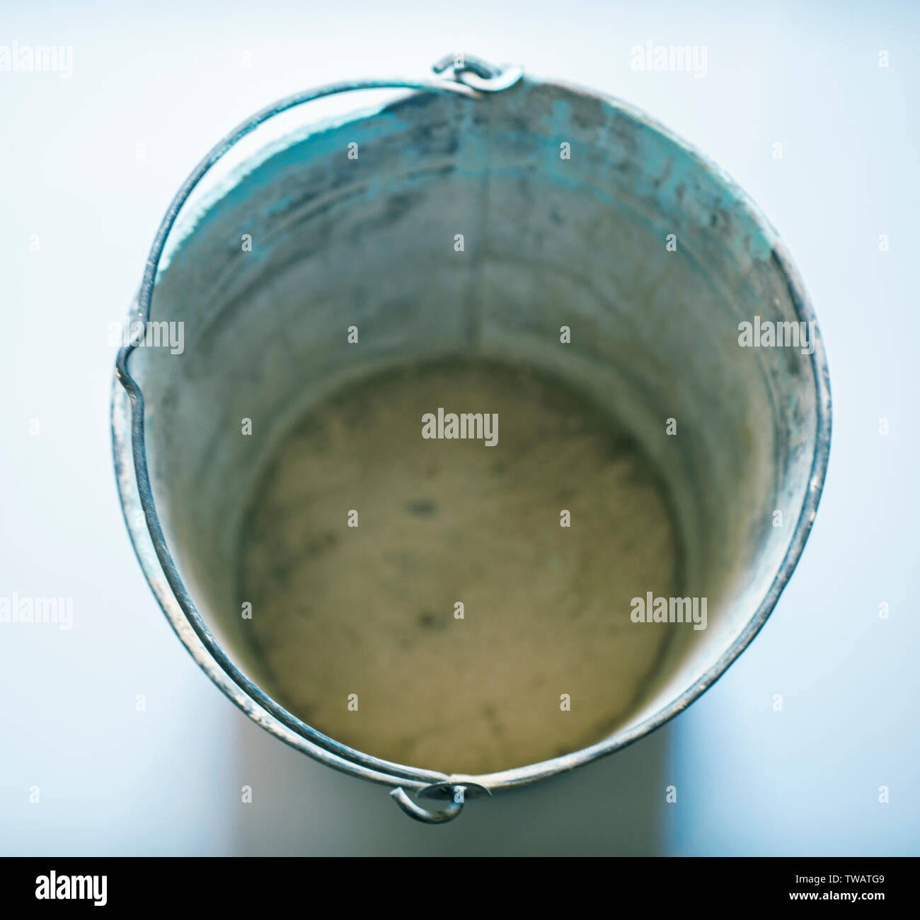 The Zinked Iron Grunge Bucket, Empty Galvanized Metal Bucket Stock ...