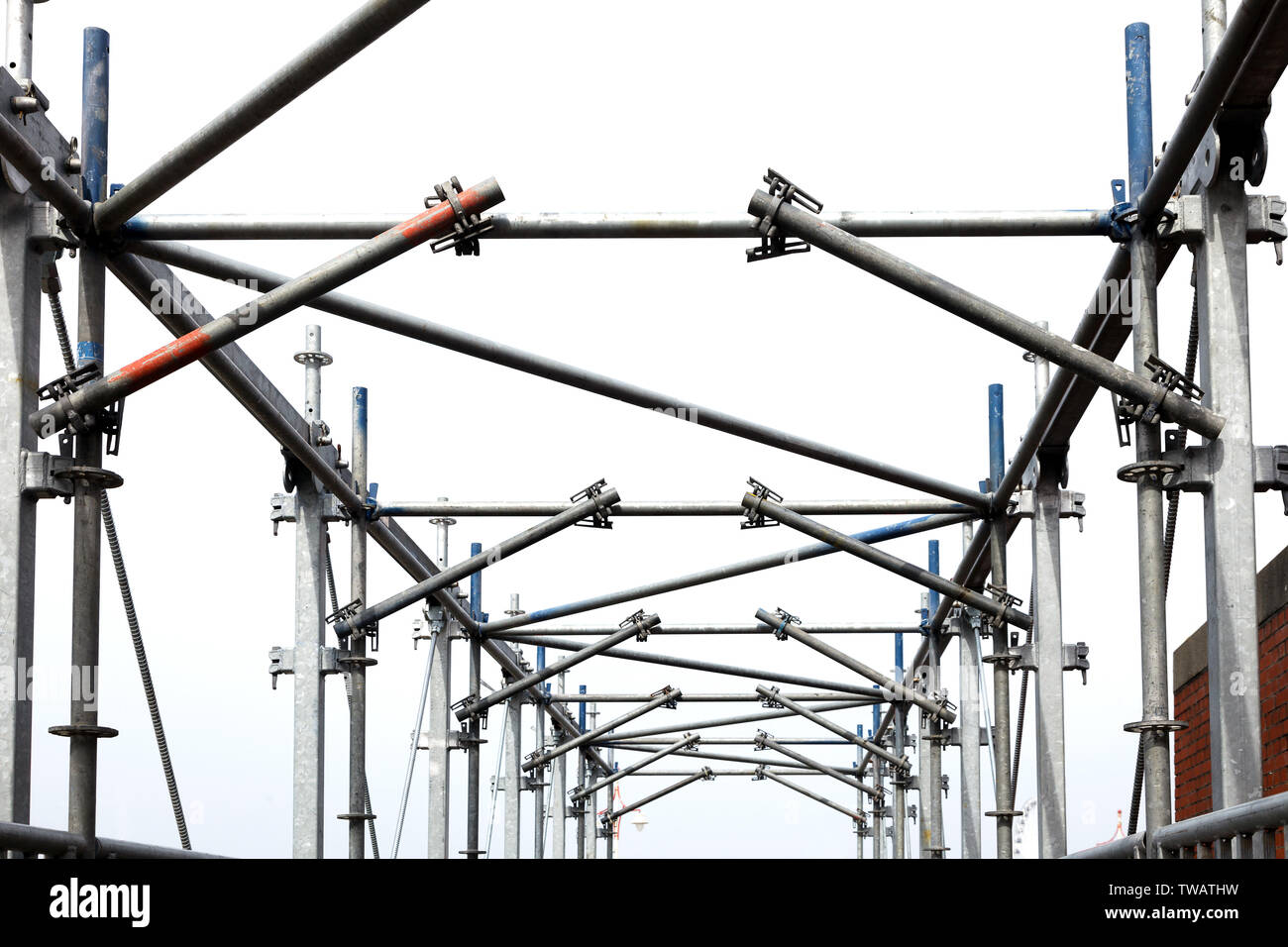 Iron building structures prepared for work on the street Stock Photo ...