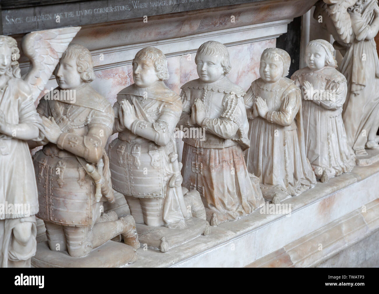 Interior of the priory church at Edington, Wiltshire, England, UK - the ...
